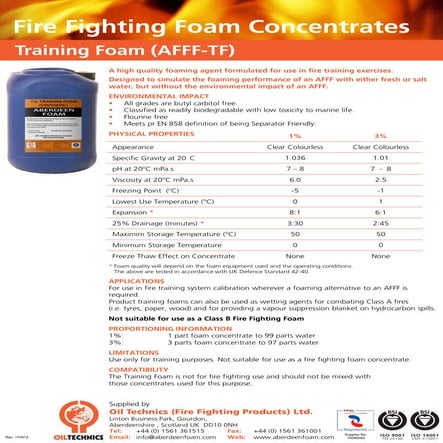 AFFF Fire Training Foam | PDF