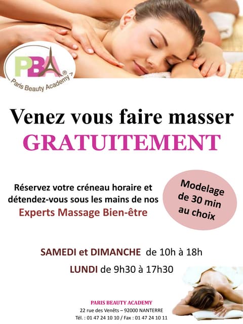 Poster pba spa manager spécial professionnels | PDF