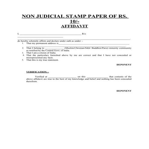 Affidavit sample | PDF