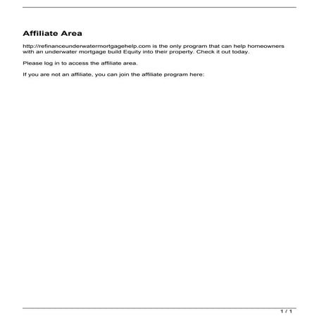 Affiliate Area | PDF