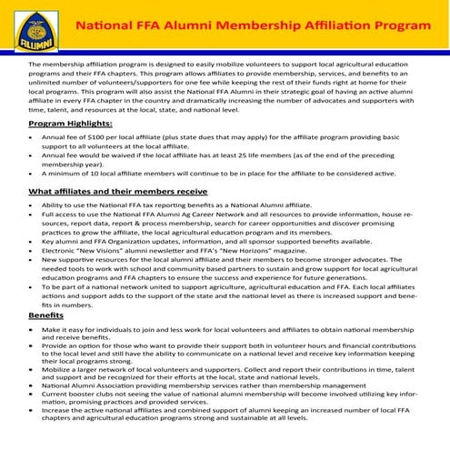 Affiliation membership 1 pager | PDF