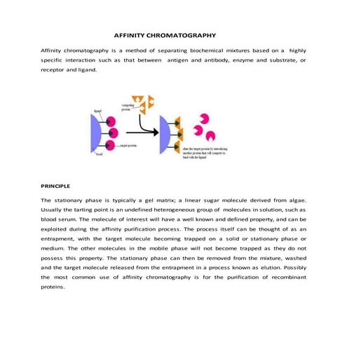 Affinity chromatography | DOCX