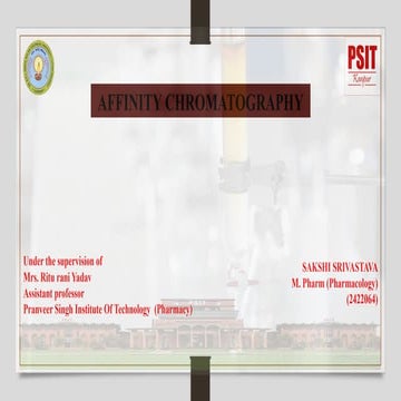 Affinity chromatography: a chromatographic technique.pptx