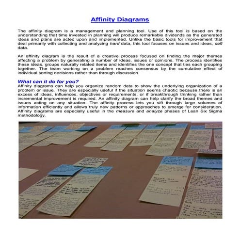 Affinity diagrams | PDF