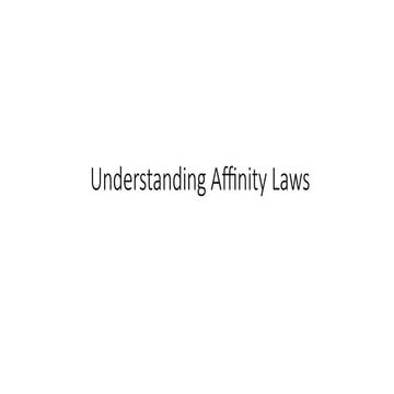 Affinity Laws for Fans & Pumps Presentation | PPTX