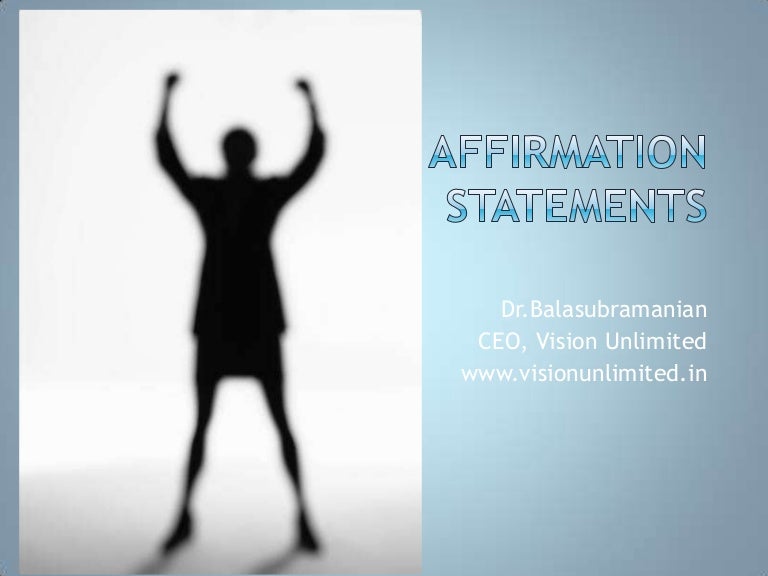 Affirmation statements