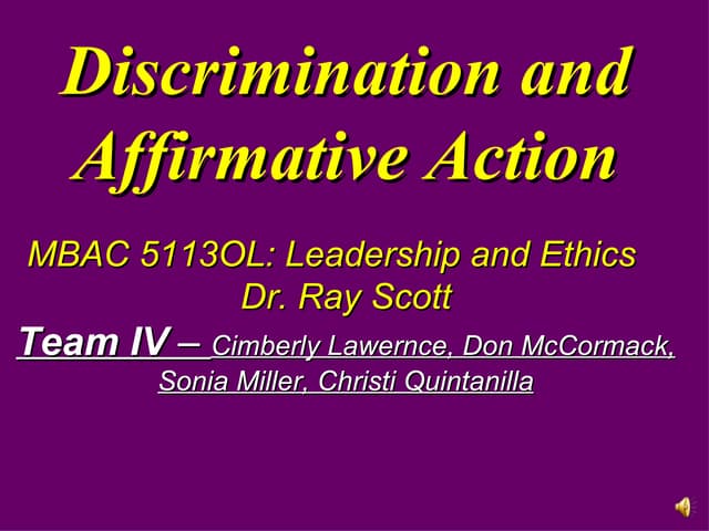 Anti-Discrimination In Australia | PPT