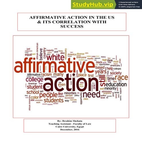 AFFIRMATIVE ACTION IN THE US Amp ITS CORRELATION WITH SUCCESS | PDF