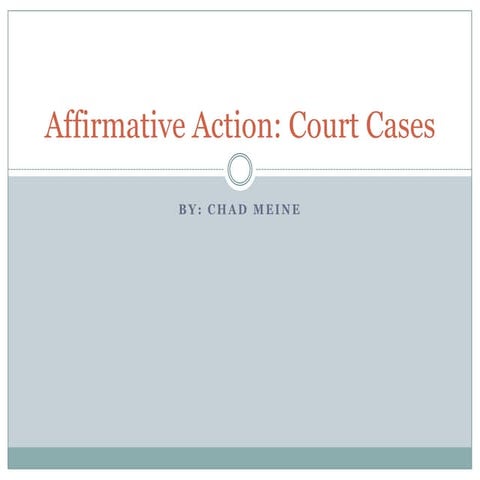 Affirmative Action powerpoint | PPTX