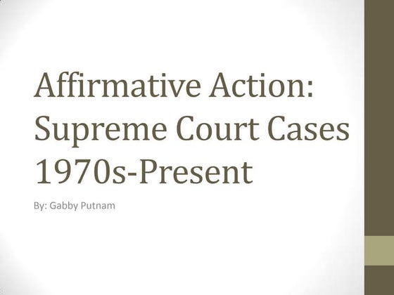 Affirmative Action powerpoint | PPTX