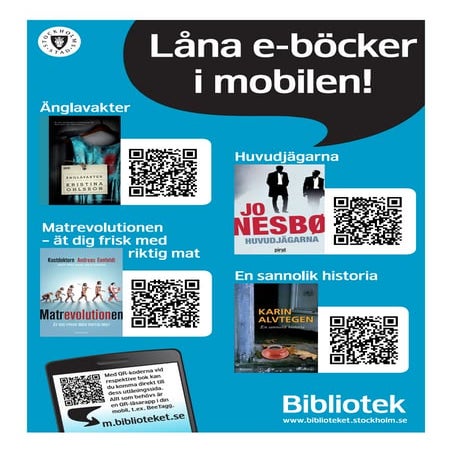 Affisch mobilwebben Låna ebok QR-kod | PDF