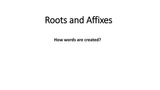 Prefixes and suffixes ppt | PPT