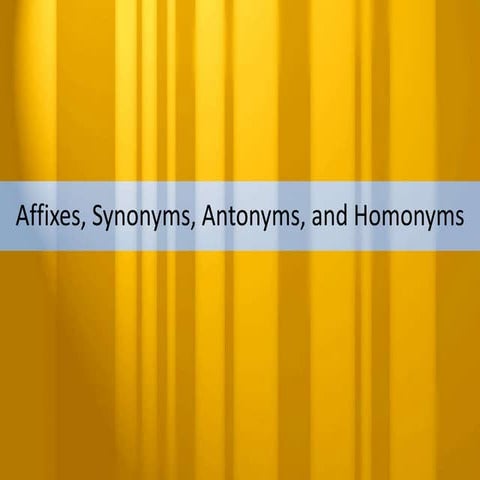 Affixes 130908003241- | PPT