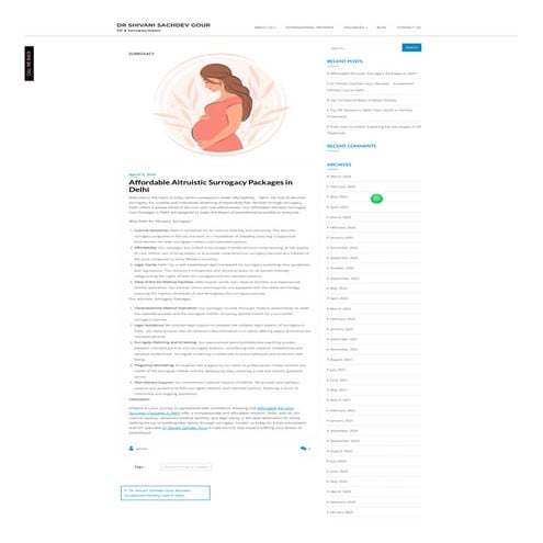 Affordable Altruistic Surrogacy Packages in Delhi | PDF