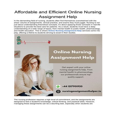 Affordable and Efficient Online Nursing Assignment Help.pdf
