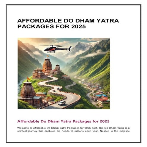 Affordable Do Dham Yatra Packages for 2025.pdf