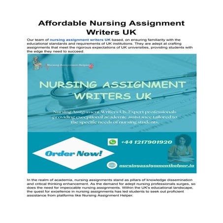 Affordable Nursing Assignment Writers Uk Pdf