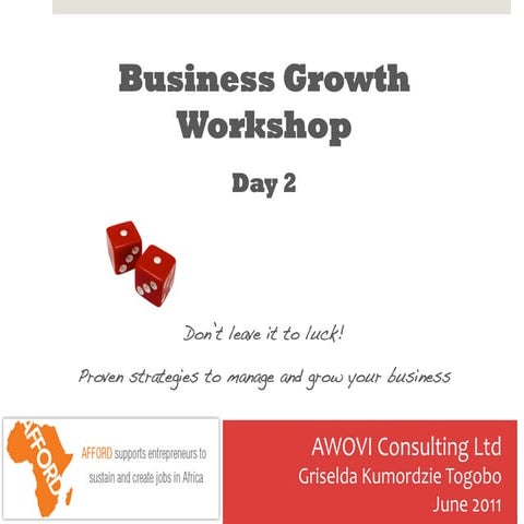 Business growth workshop | PDF