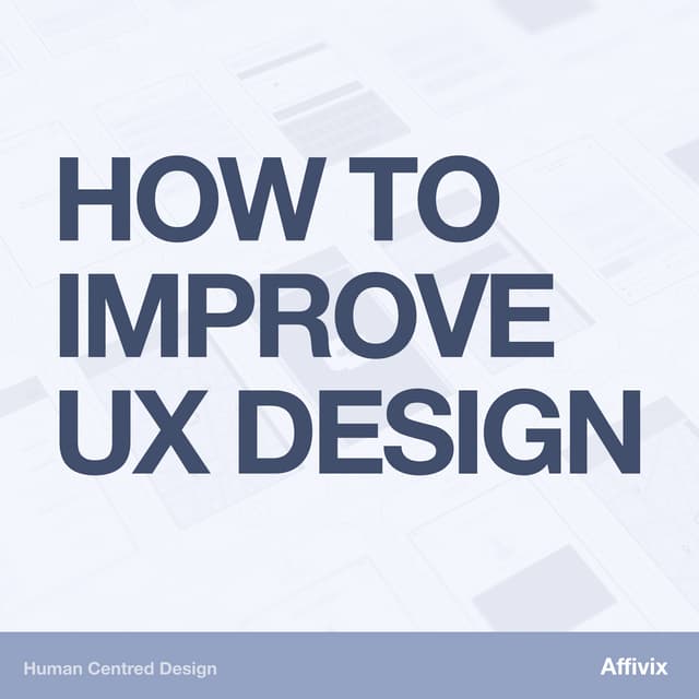 How to design better user experience. | PDF