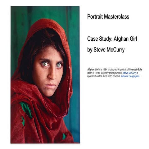 Afghan Girl Case Study - Portrait Photography | PDF