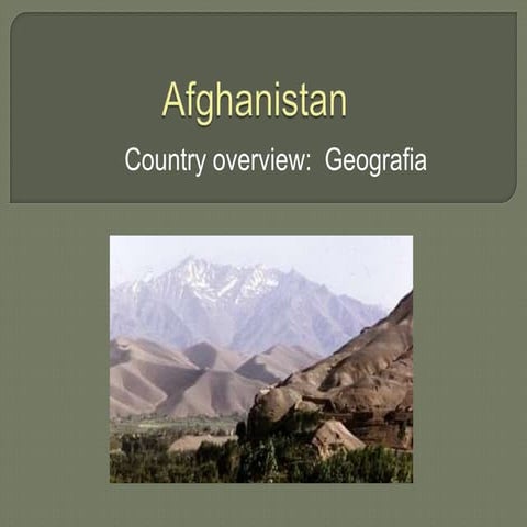 Afghanistan country overvew: Geography | PPT