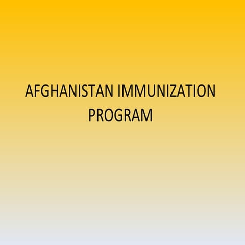 Afghanistan Immunization Program | PPT