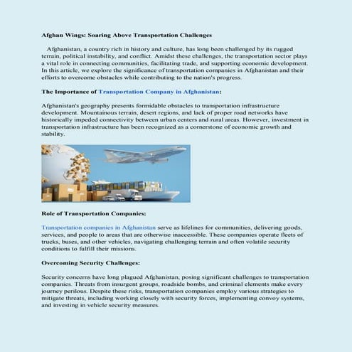 Afghan Logistics_ Challenges and Solutions.pdf