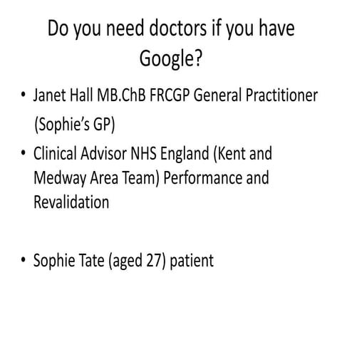 A f google doctors 20130831 | PPT