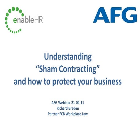 Afg sham contracting webinar 21.04.11