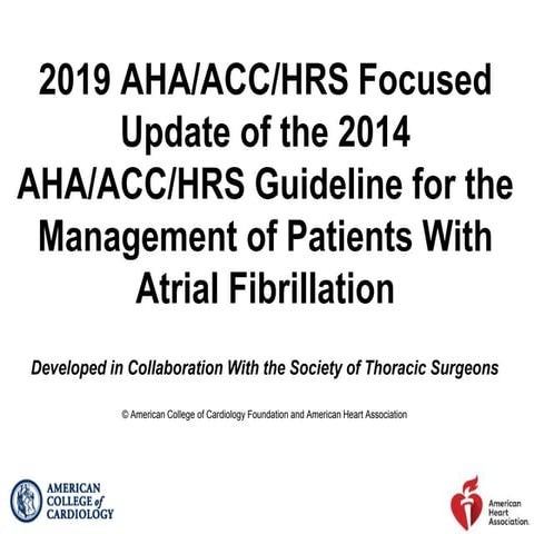 2019 AHA/ACC/HRS Focused Update of the 2014 AHA/ACC/HRS Guideline for ...