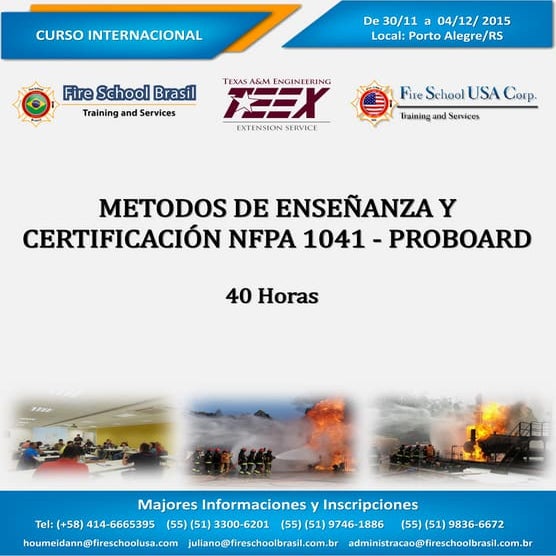 CURSO NFPA 1041 PROBOARD - NOVEMBRO DE 2015 | PDF