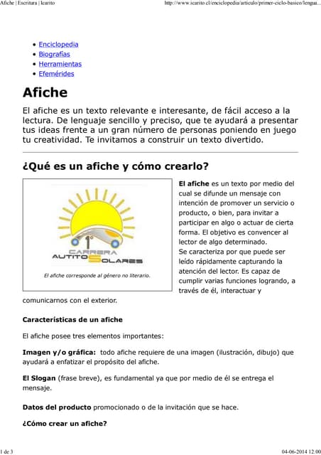 El afiche estructura e importancia | PDF