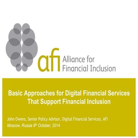 Basic Approaches for Digital Financial Services That Support Financial ...