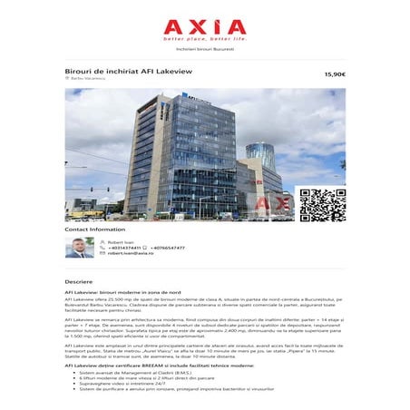 AFI Lakeview – Birouri moderne în zona de nord | PDF