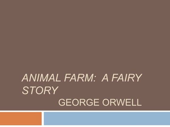 Chapter 1 - language techniques in Animal Farm - George Orwell | PPTX