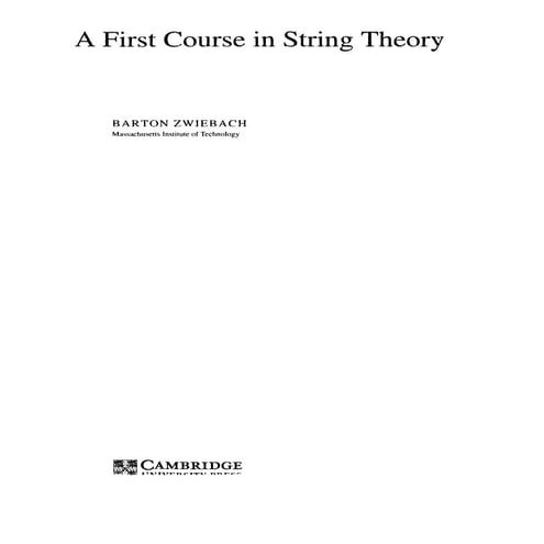 A first course in string theory | PDF