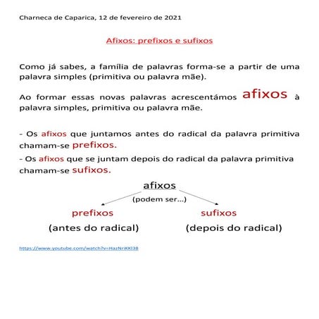 Afixos 3ºano | PDF