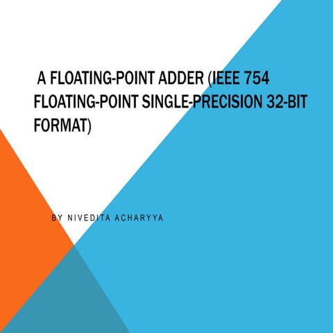 A Floating Point Adder Ieee 754 Floating Pointpptx 