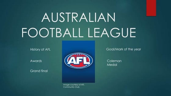 Australian football league | PPT