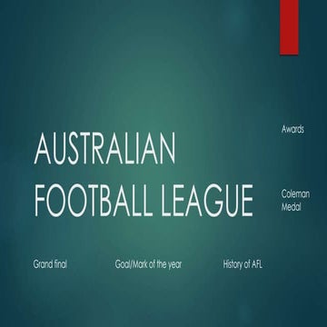 Afl presentation assessment 2b | PPTX