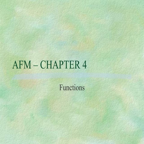 Afm chapter 4 powerpoint | PPT