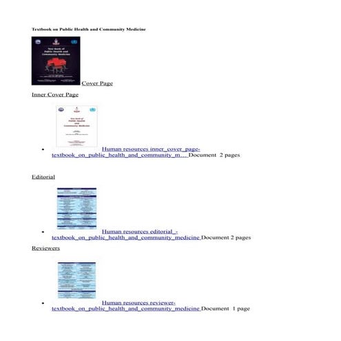 AFMC WHO Public Health Textbook | PDF