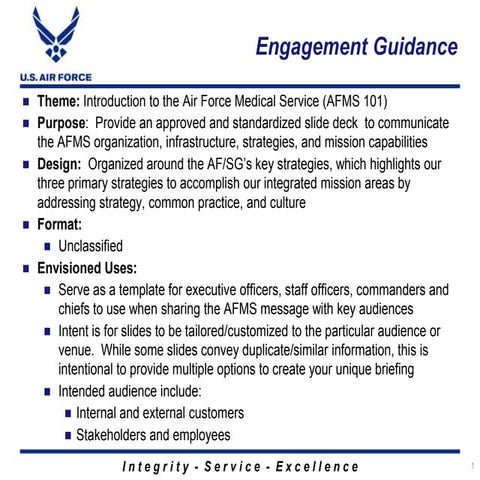 Introduction to the Air Force Medical Service (AFMS) | PPTX