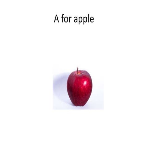 A for apple | PPTX