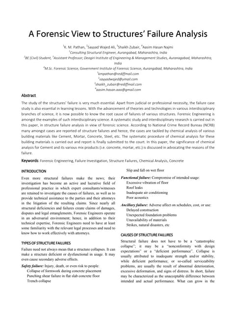 The role of a forensic engineer | PDF