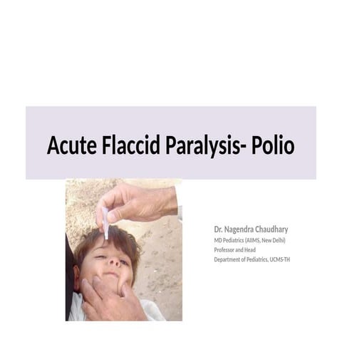 Acute flaccid paralysis (AFP) | PPTX