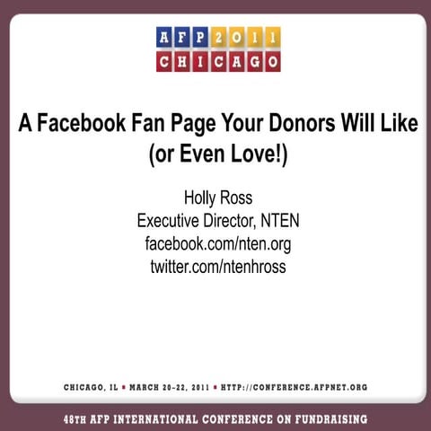 AFP: A Facebook Page your Fans Will Like (or Even Love!) | PPT