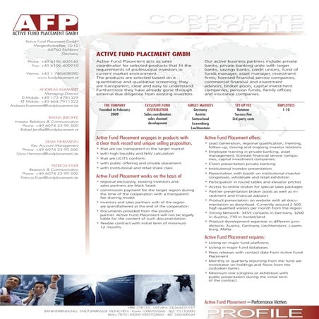 Afp Profil Engl | PDF