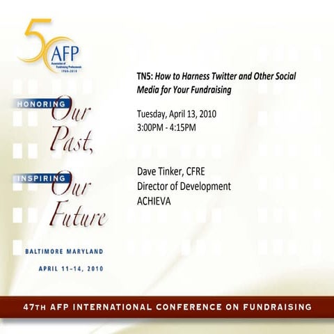 Using Social Media for Fundraising - AFP International Presentation by ...