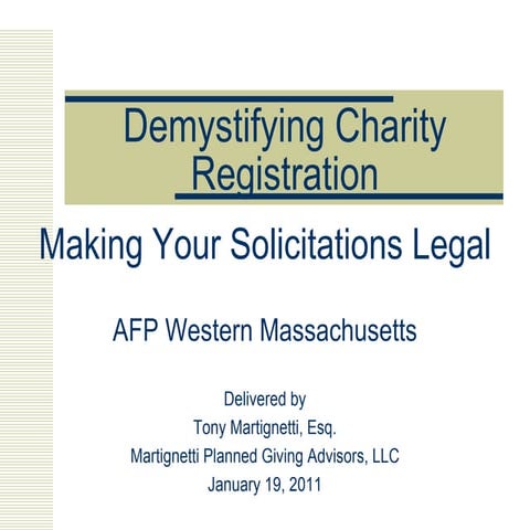 Demystifying State Charity Registration | PPTX